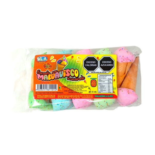 Barquillo con Malvavisco - W.L.A Dulces - 20 piezas – Comercial Zazueta